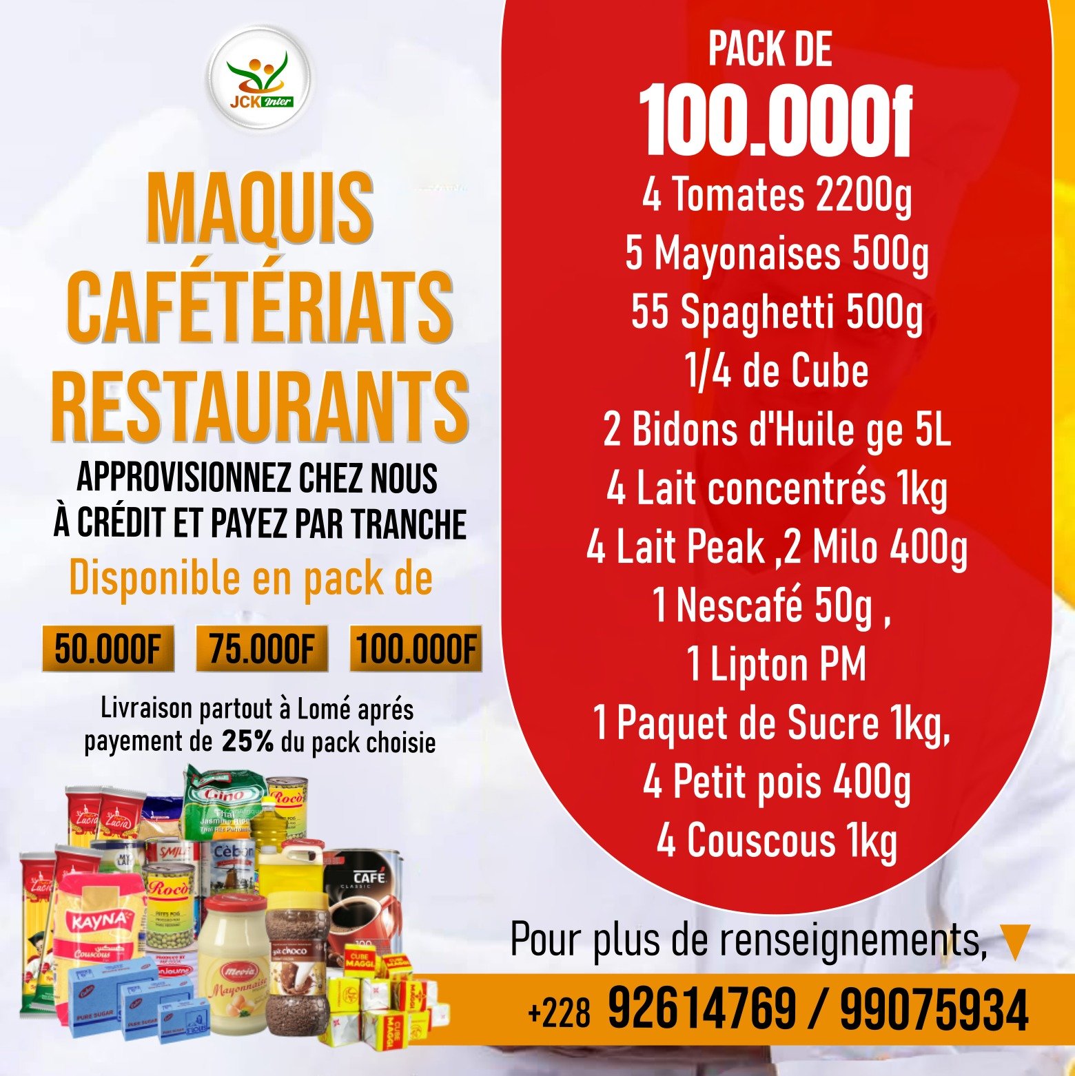 Pack Alimentaire 100.000 — JCK Inter